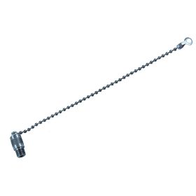 Stainless Steel SMA Connector Dust Cap, 5" Lanyard