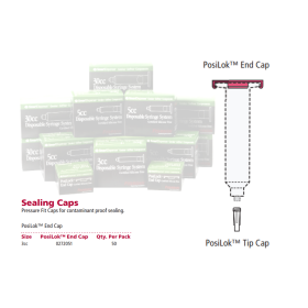 Fishman PosiLok™ 3cc Barrel Sealing End Caps - 50/box