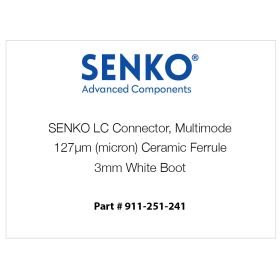 SENKO LC Connector, Multimode, 127µm Ceramic Ferrule, 3mm Boot