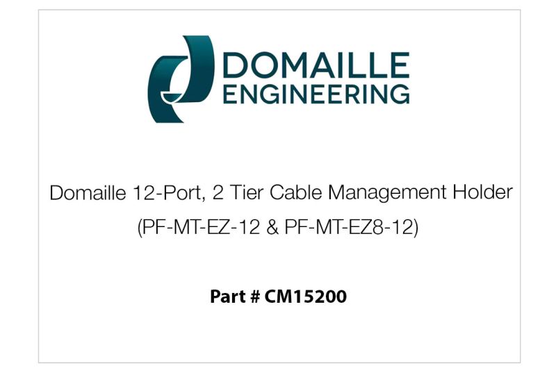 Soporte para gestión de cables de 12 niveles y 2 puertos de Domaille
