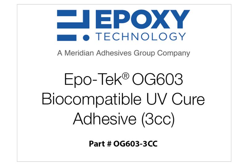 EPO-TEK® OG603 Low Viscosity Epoxy, UV Cure (3cc Syringe)