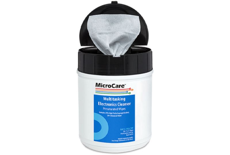 MicroCare MultiTask Electronic Cleaner, 70% IPA Cleaning Wipes