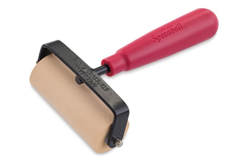 Speedball Soft Rubber Brayer with Steel Frame - 3 inch