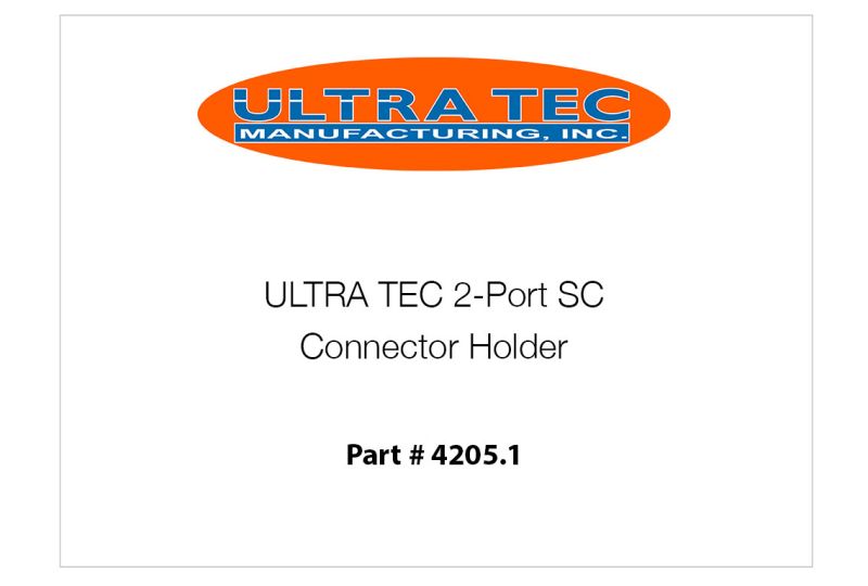 ULTRA TEC 2-Port SC Connector Holder - CTC & FTTX Polishers