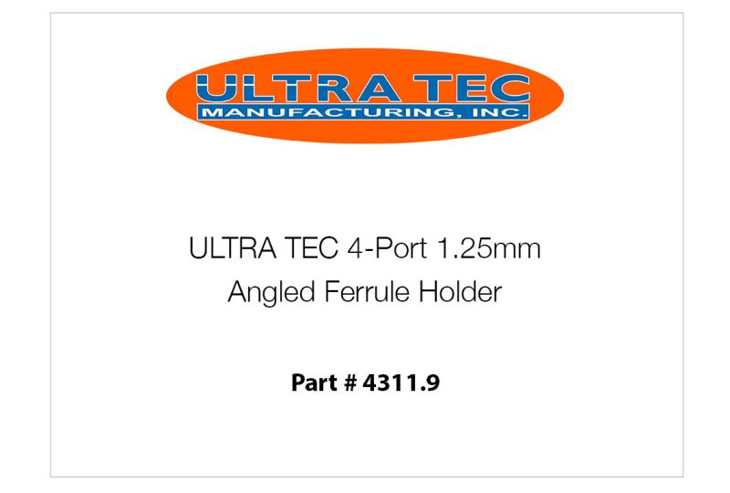 ULTRA TEC 4-Port 1.25mm Angled Ferrule Holder, CTC/FTTX Polishers
