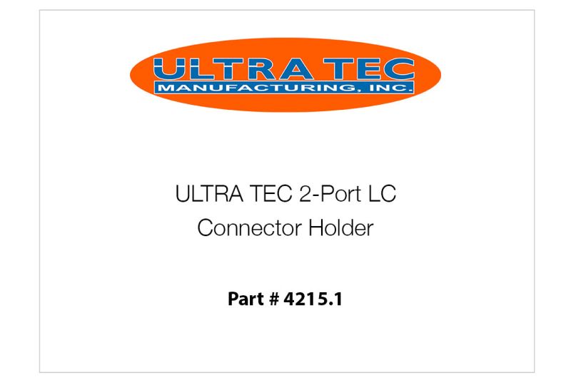 Soporte para conector LC de dos puertos ULTRA TEC: pulidores de fibra ...