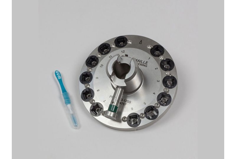 Domaille SC/APC 8.3° 12-Port Polishing Fixture with Scallops