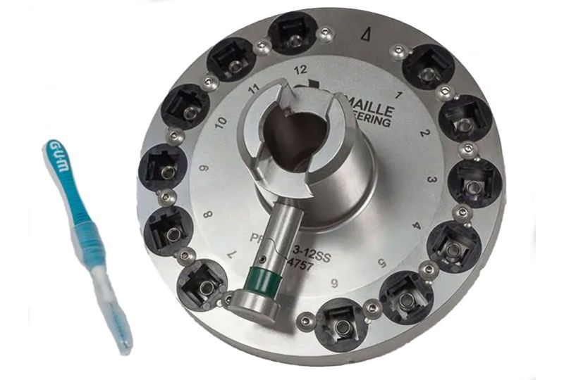 Domaille 12-Port 8.3° SC Connector Polishing Fixture w/ Scallops