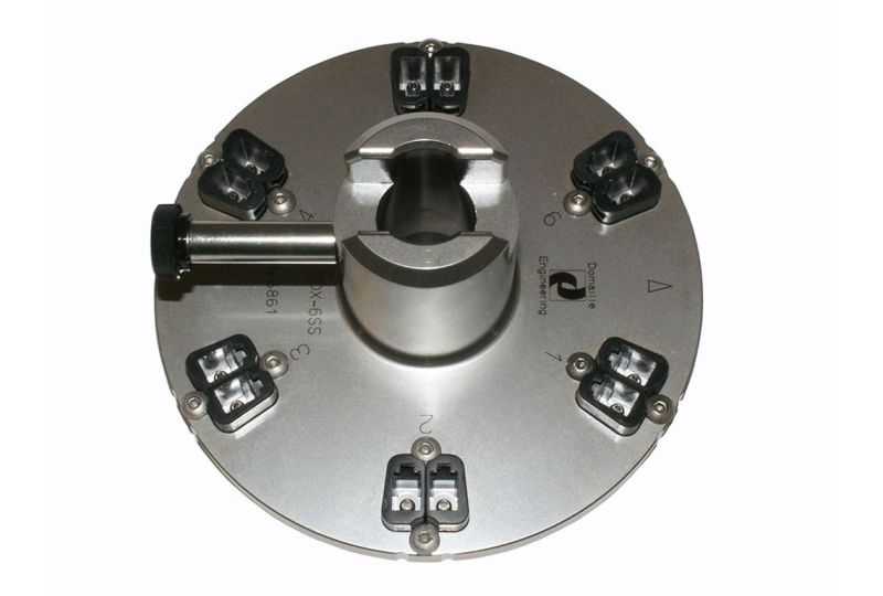 Domaille LC Duplex 6-Port Polishing Fixture, Solid with Scallops