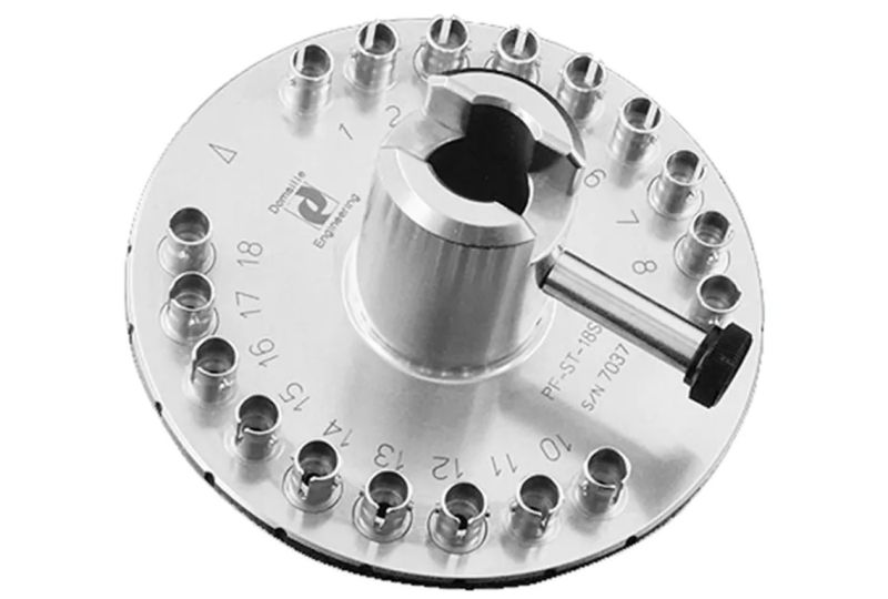 Domaille 18-Port ST Connector Polishing Fixture with Scallops