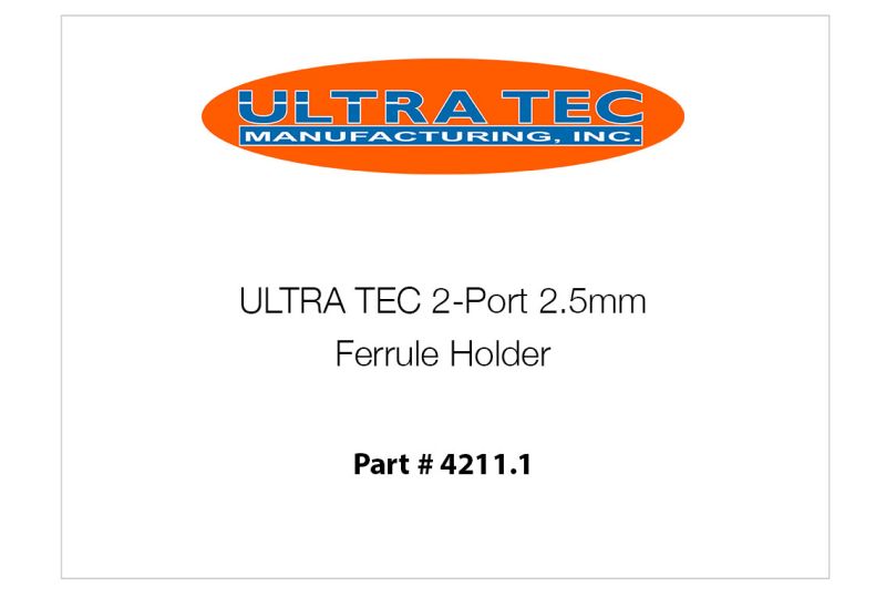 ULTRA TEC 2-Port 2.5mm Ferrule Holder - CTC/FTTX Fiber Polishers