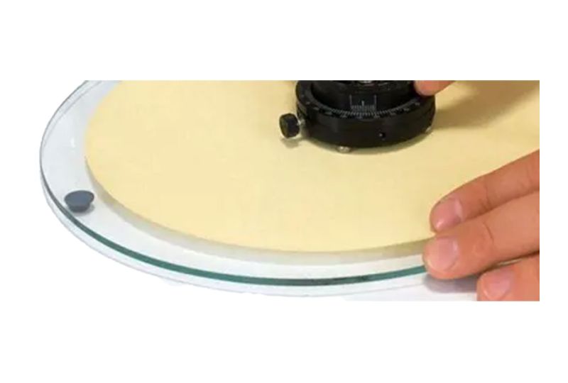 Ultra Tec 8" Glass Polishing Plate with Rubber Feet