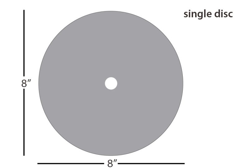 3M™ 461X Silicon Carbide Lapping Film Disc - 8" 9 Micron, Hole